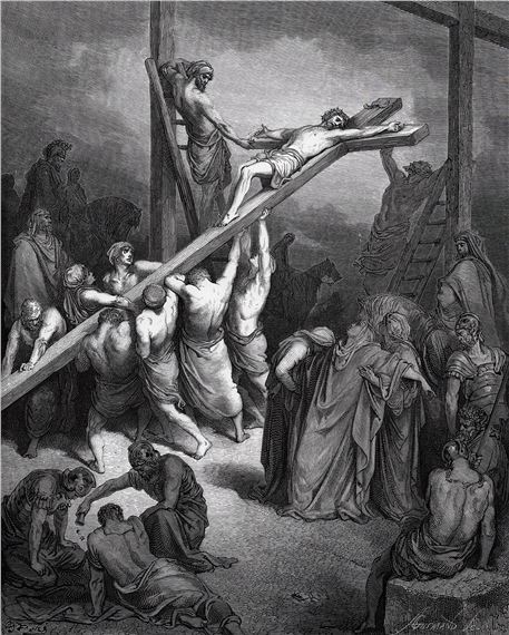 Gustave Doré | The Erection of the Cross (1880) | MutualArt
