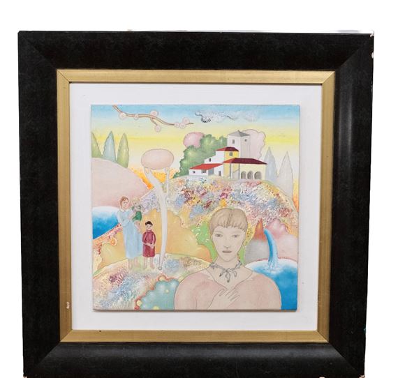 Luca Alinari | Paesaggio con figure (1943) | MutualArt