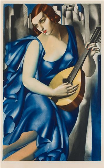 Tamara de Lempicka | Kobieta z mandoliną (Femme a la Mandoline (1930 ...