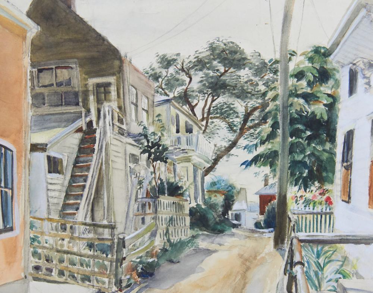 Perle Fine | Abstract Expressionist Beach House Alley | MutualArt
