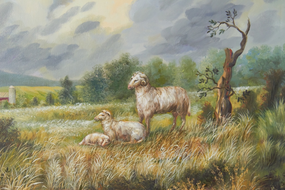 Kristina Nemethy | Pastoral Lamb Scene | MutualArt