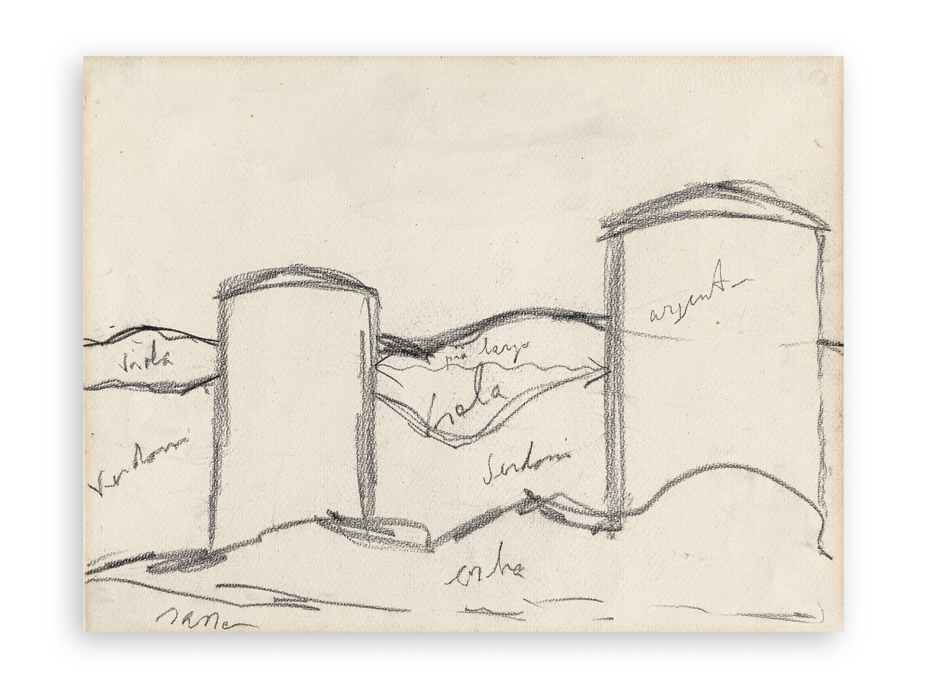 Ottone Rosai | Paesaggio (1956) | MutualArt