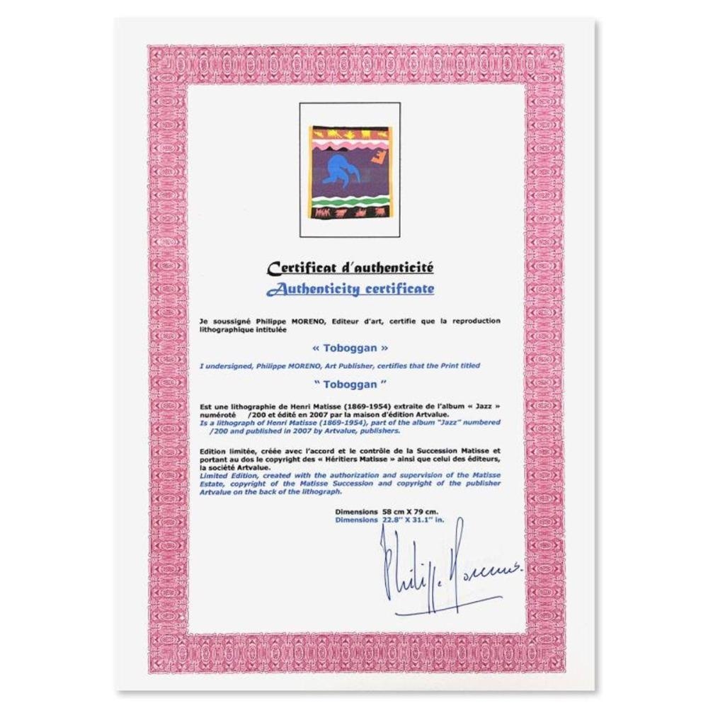 Henri Matisse | Toboggan | MutualArt