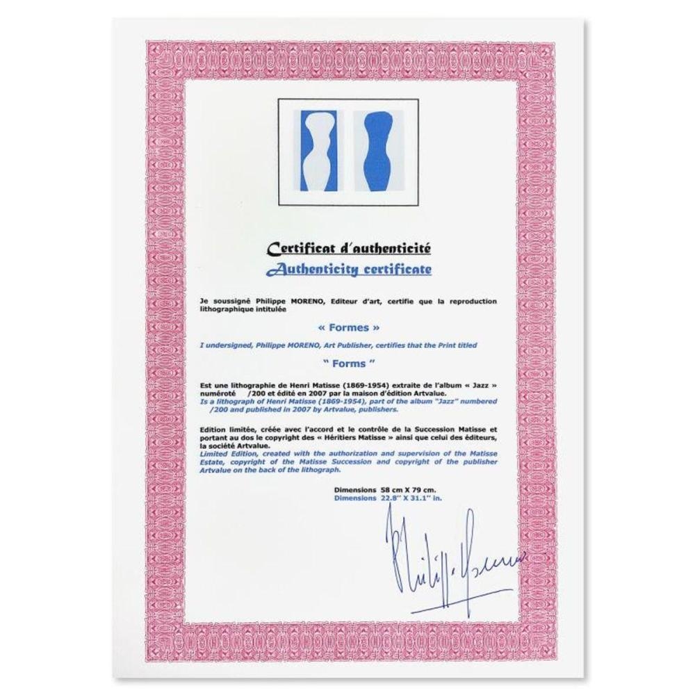 Henri Matisse | Formes (Forms | MutualArt