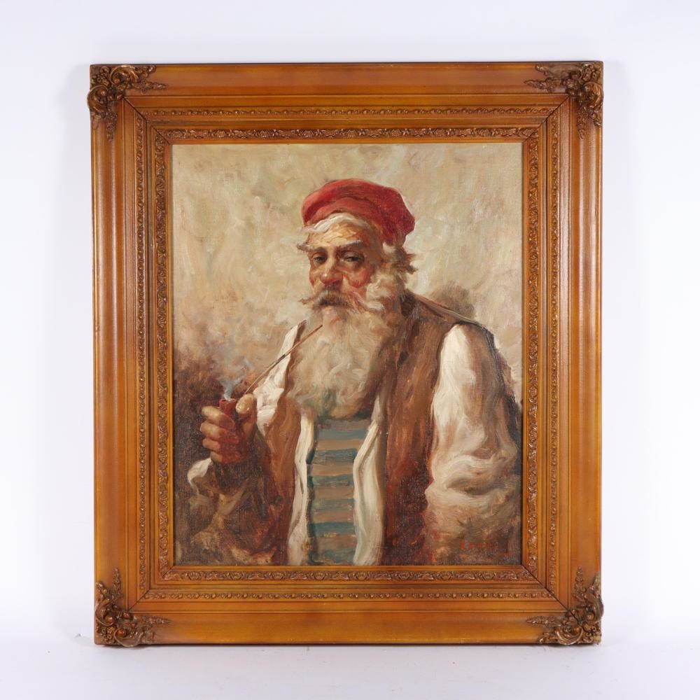 Philippe Alfieri | Portrait of a Man with Pipe | MutualArt