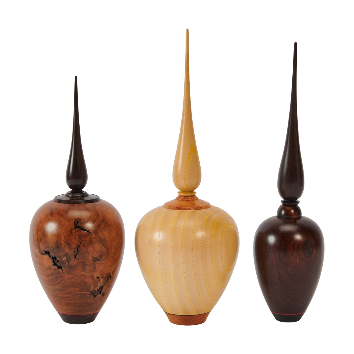 Barry MacDonald | Three Barry MacDonald Turned Wood Vessels | MutualArt