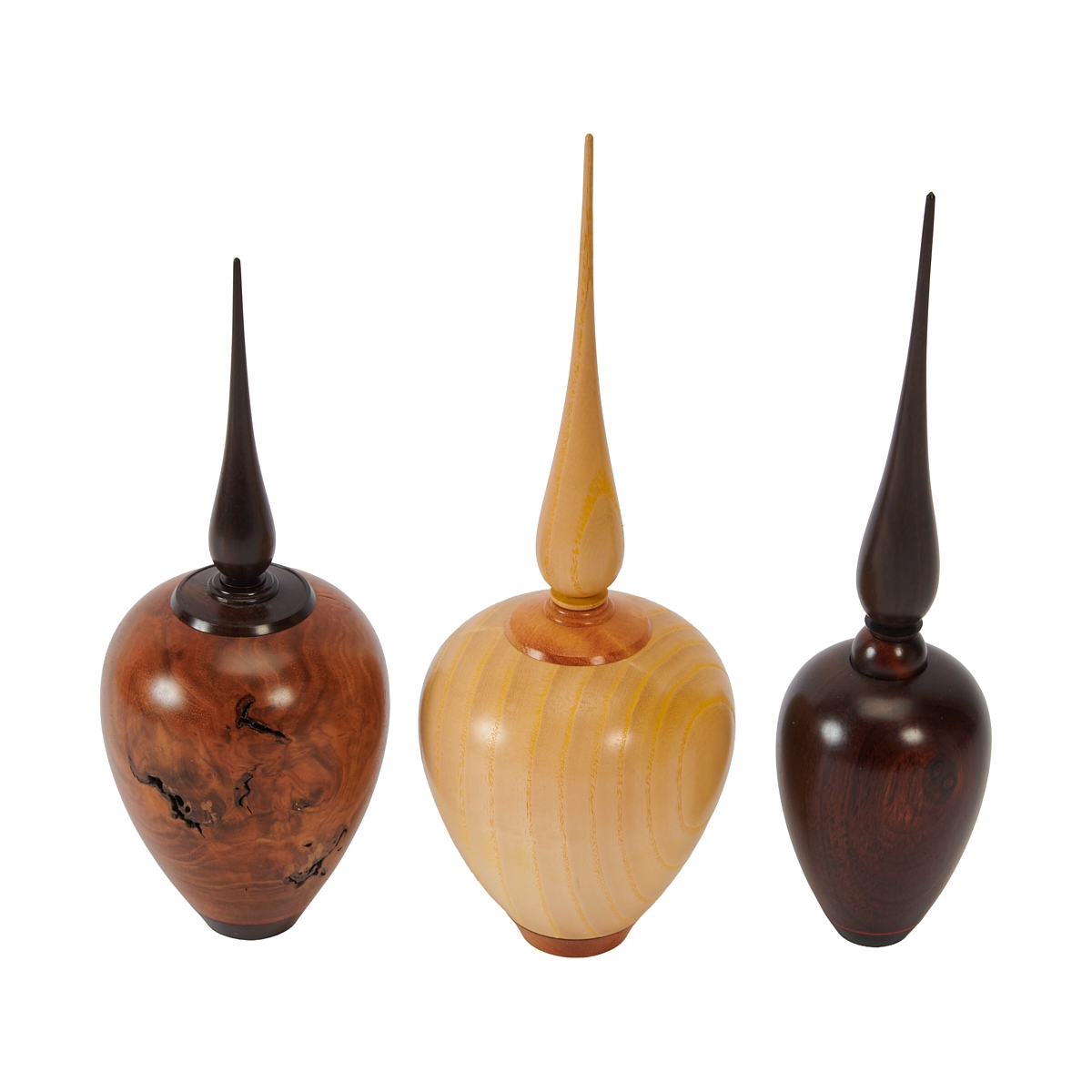 Barry MacDonald | Three Barry MacDonald Turned Wood Vessels | MutualArt