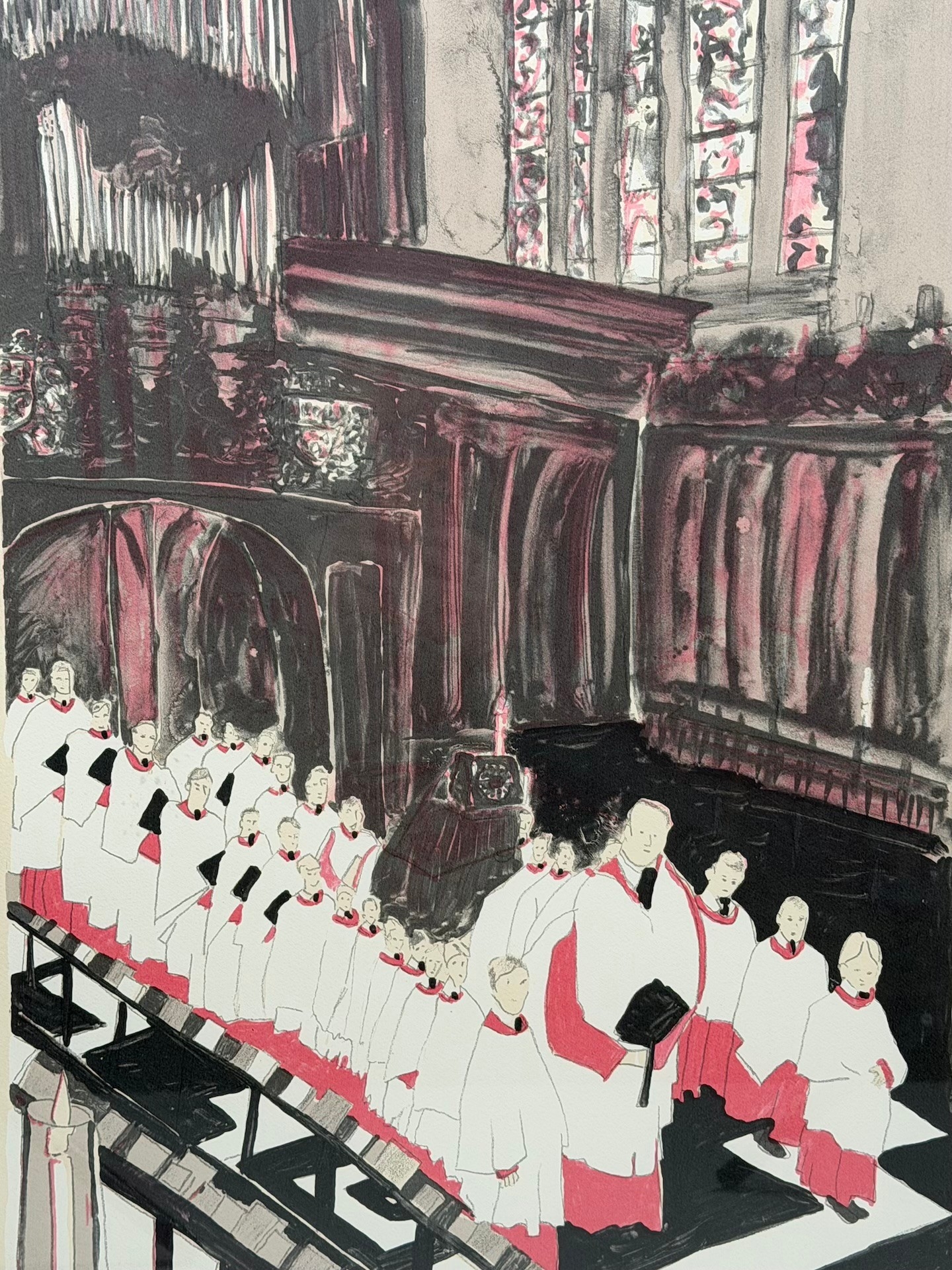 Patrick Procktor | Choir Procession Kings College Chapel | MutualArt