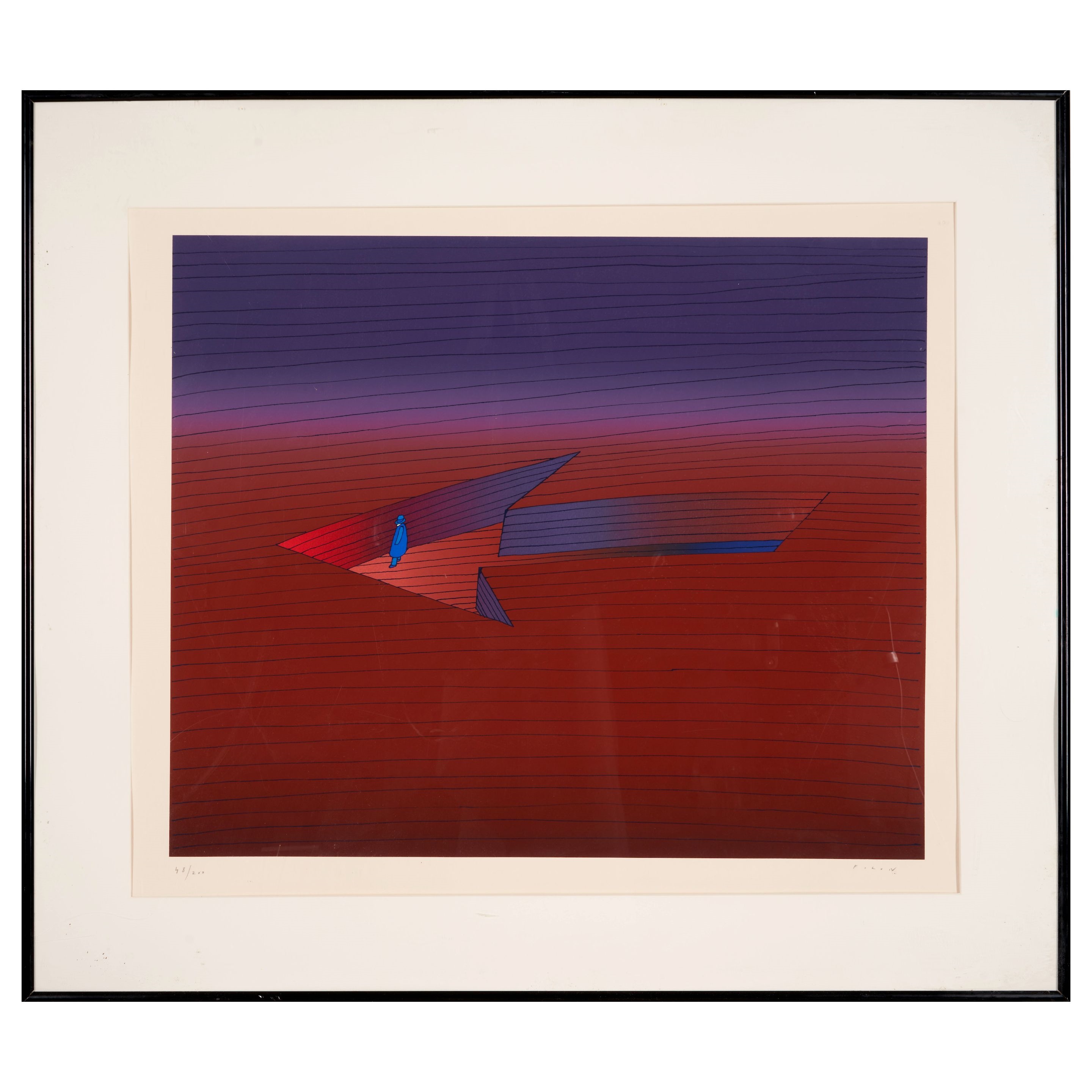 Jean-Michel Folon | Le Chemin (1985) | MutualArt