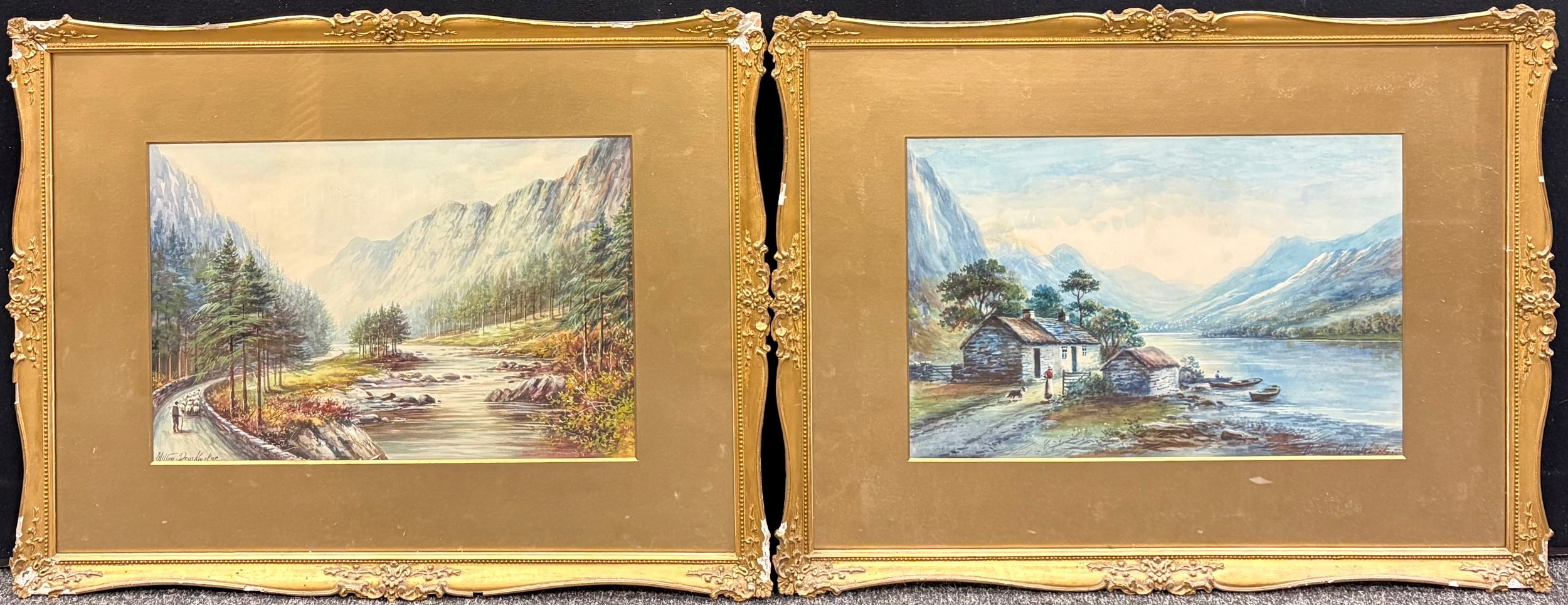 Albert Milton Drinkwater | On the Pass of Aberglaslyn, and Cottage near ...