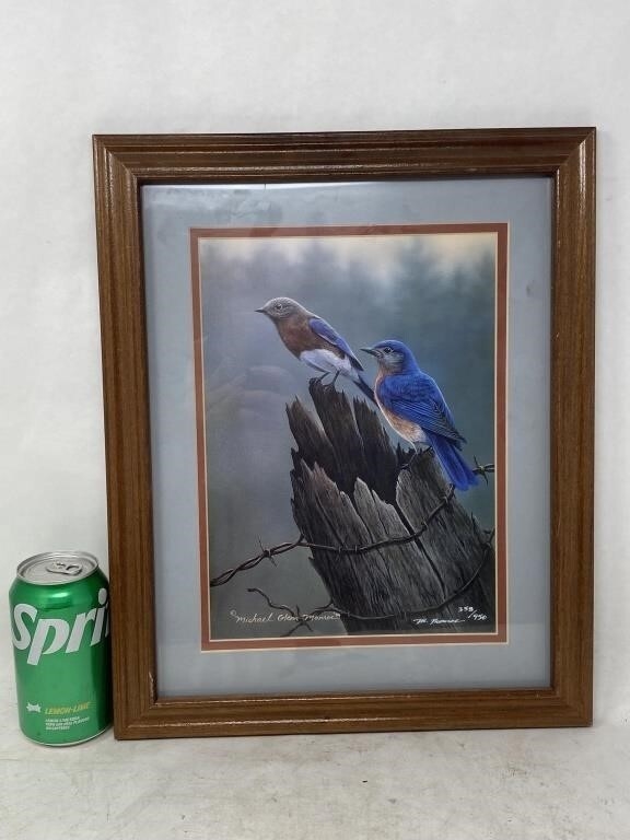Michael Glenn Monroe | blue bird lithograph | MutualArt