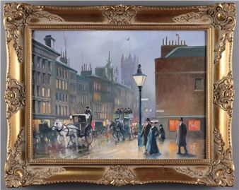 Roland Davies | a Victorian Westminster street scene | MutualArt