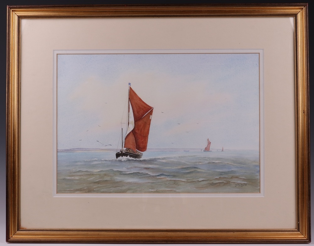 John Bird | study of a Thames Barge | MutualArt