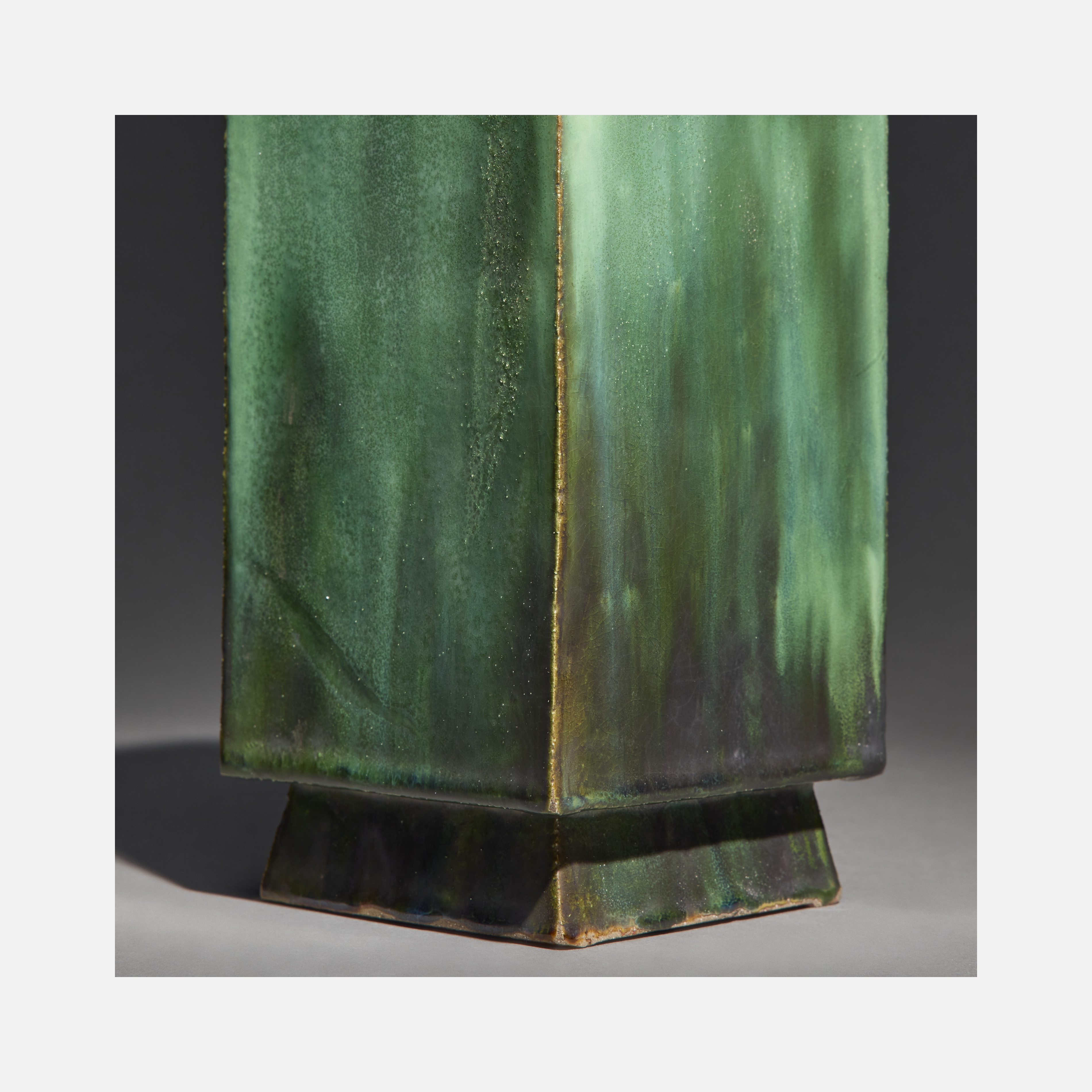 Otto & Gertrud Natzler | Square tall form with pyramidal top (1977 ...