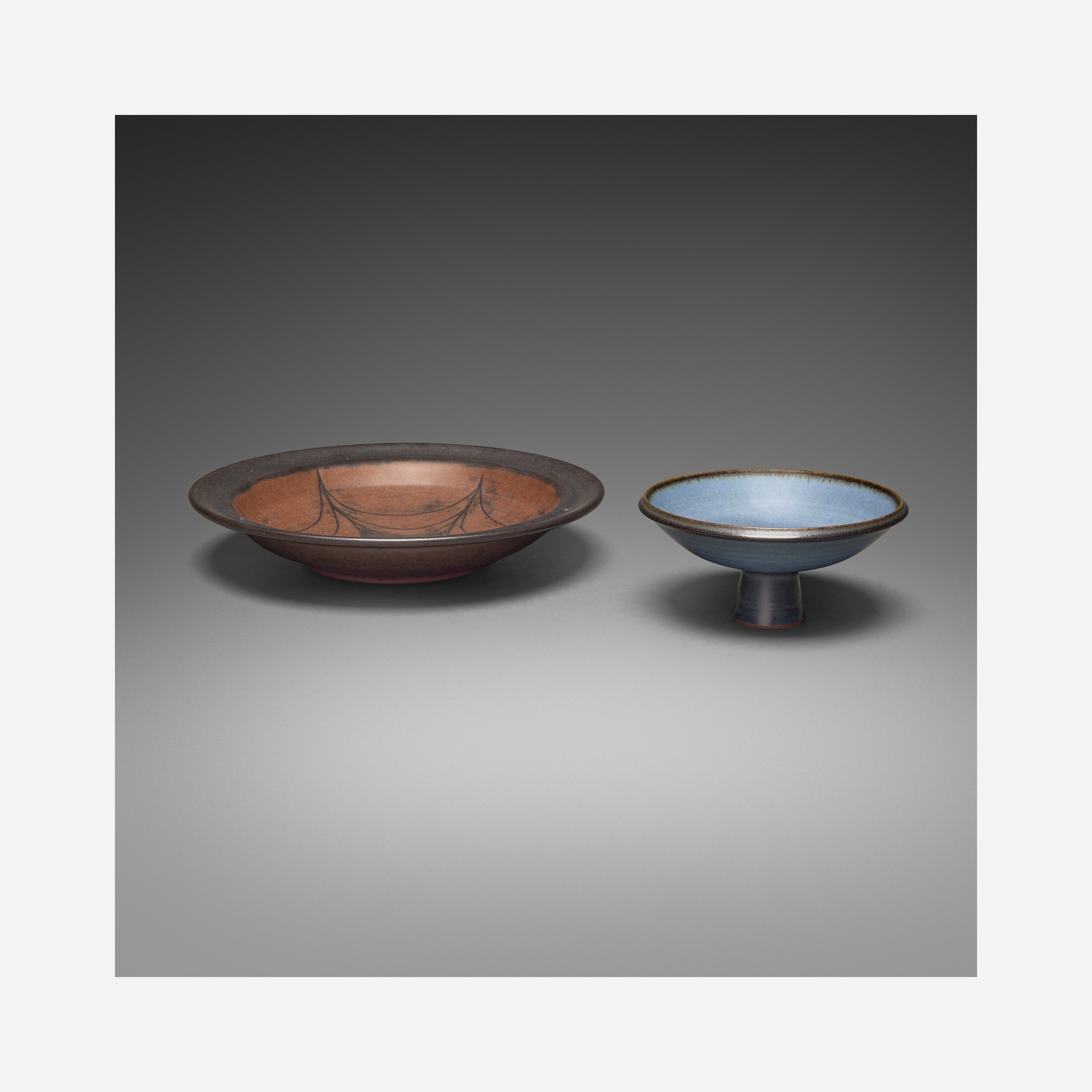 Harrison McIntosh | Low bowl and footed bowl (1965) | MutualArt