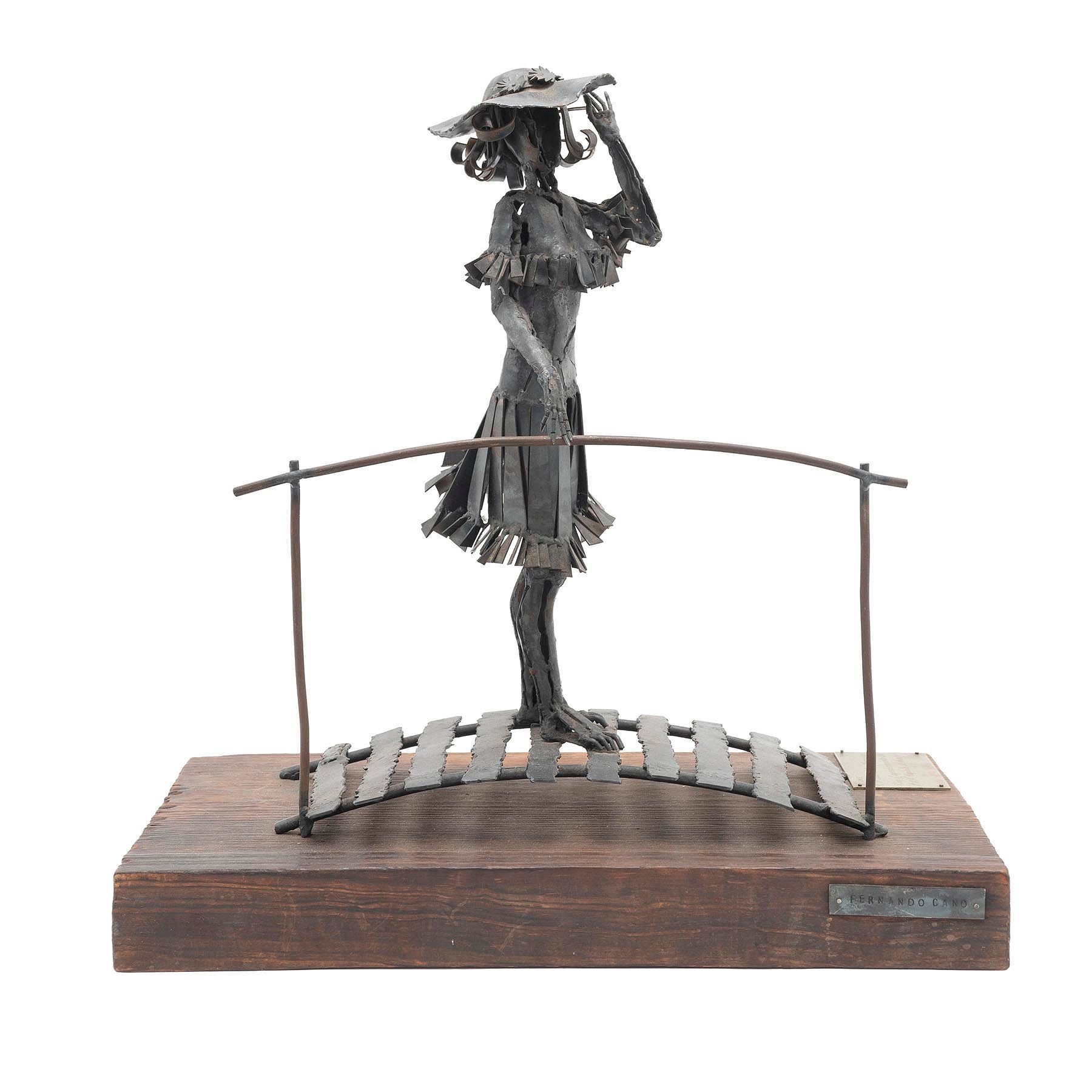 Fernando Cano Cardozo | DAMA CRUZANDO EL PUENTE. (78) | MutualArt