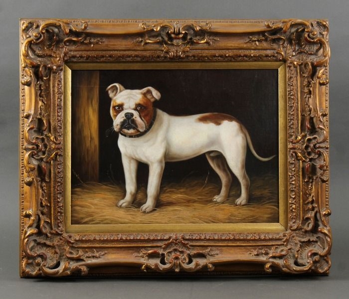 Josh Gibson | Bulldog on Straw (1875) | MutualArt