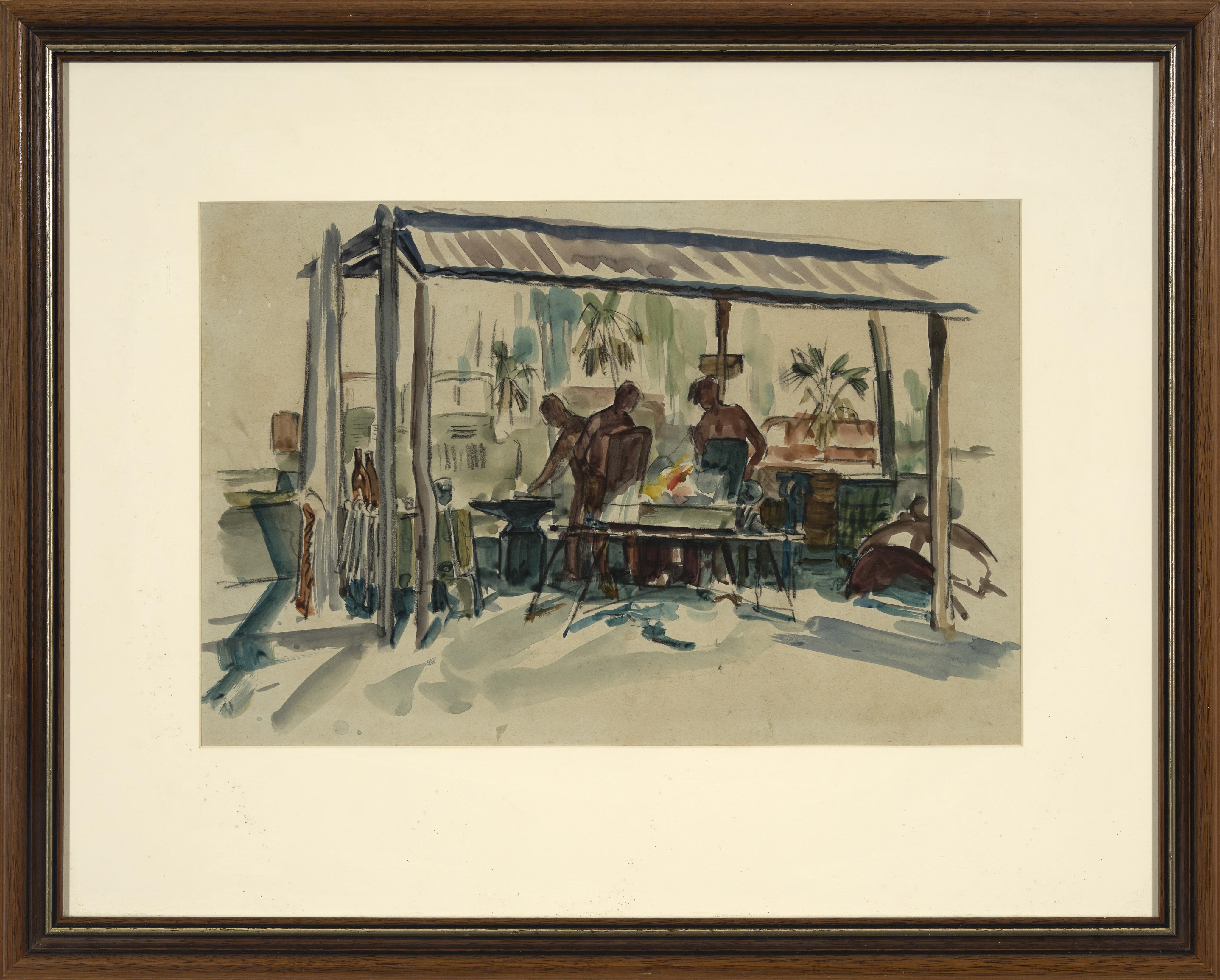 William Edwin Pidgeon | Blacksmith's Workshop | MutualArt