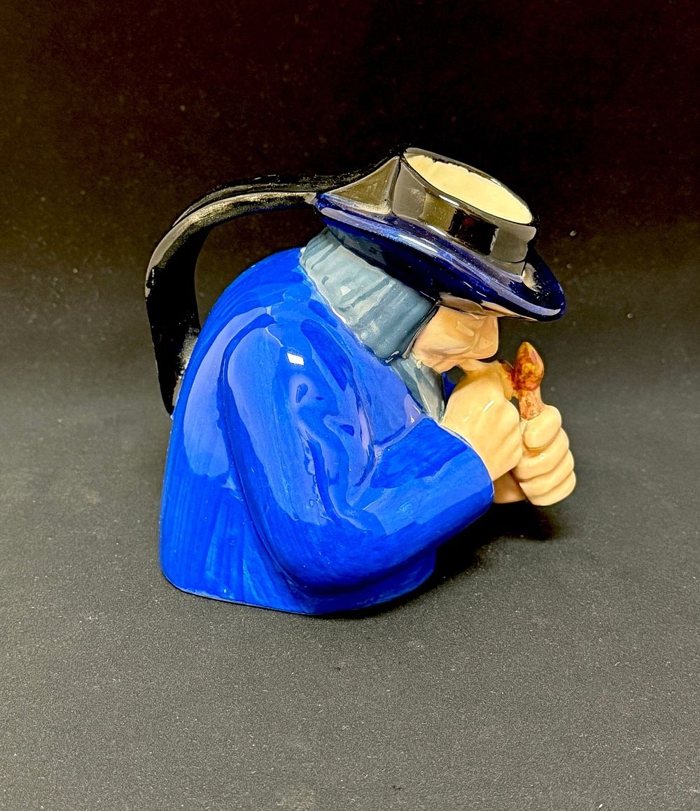 Galland André | HenRiot Quimper French faience figural pitcher with ...