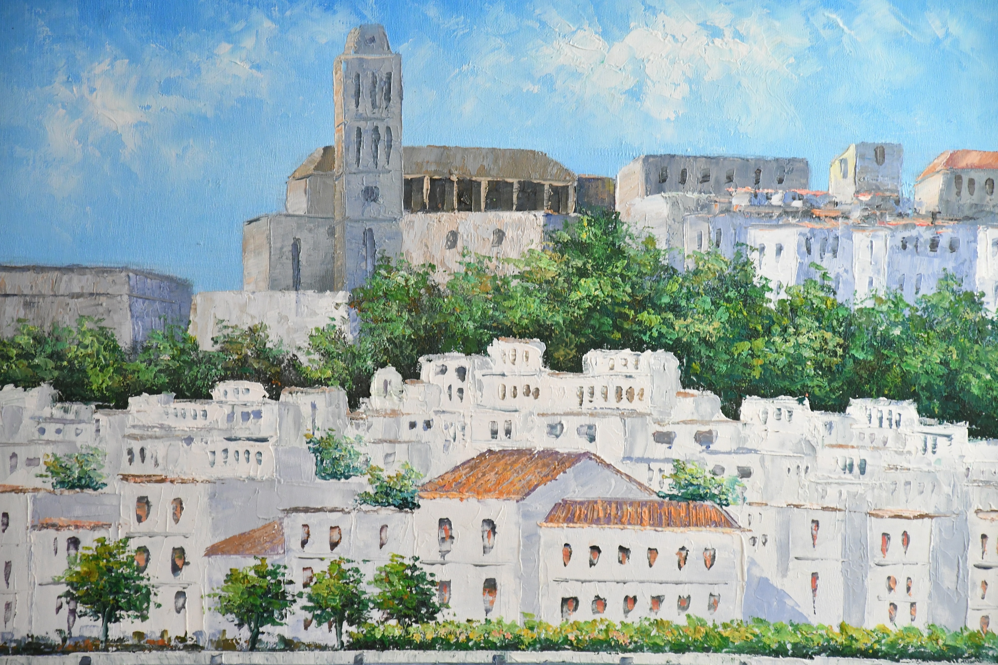 Paul Hunter | riverside village scene | MutualArt