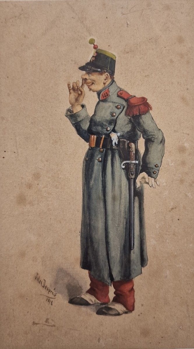 Jules Despres | Military cartoon (1878) | MutualArt