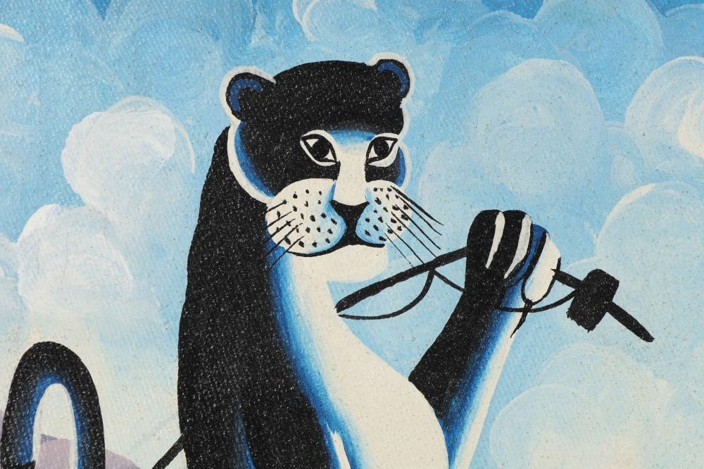 Joel Gauthier | Anthromorphic Panther Painting | MutualArt