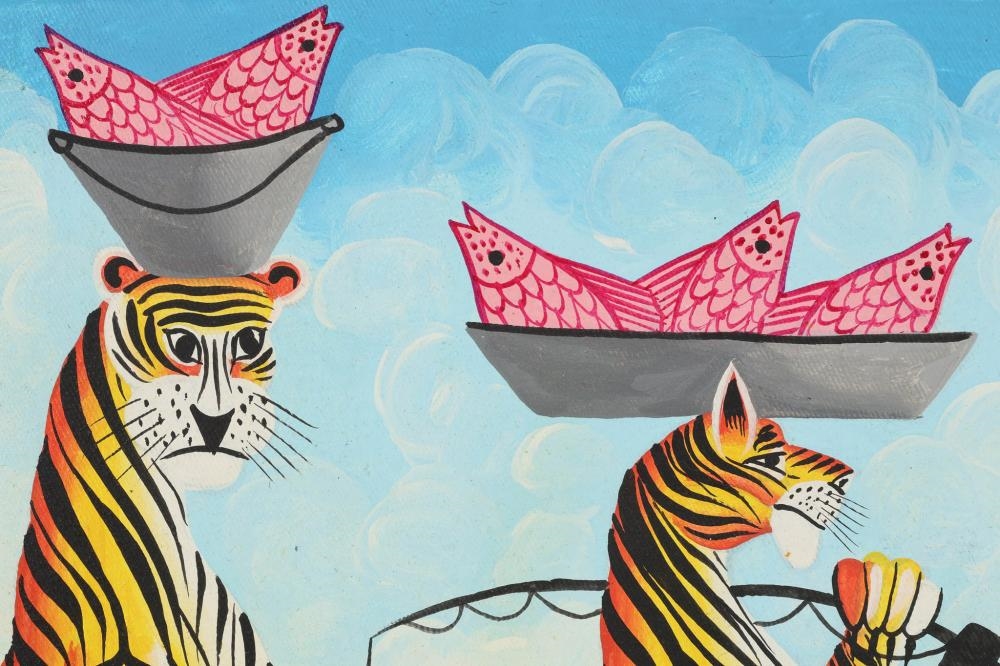 Joel Gauthier | Anthromorphic Tiger Painting | MutualArt