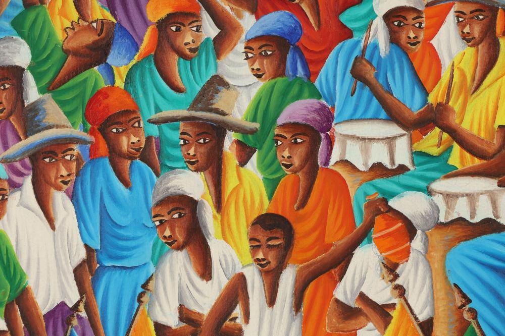 Dieudonné Rouanez | Haitian Voodoo Scene Painting | MutualArt