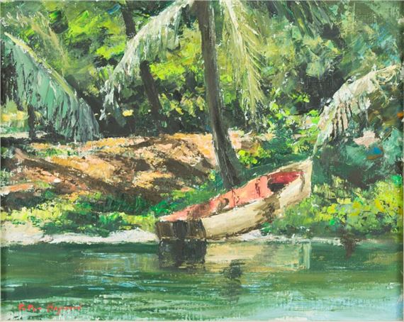 Peter Hayward | Beached rowboat | MutualArt