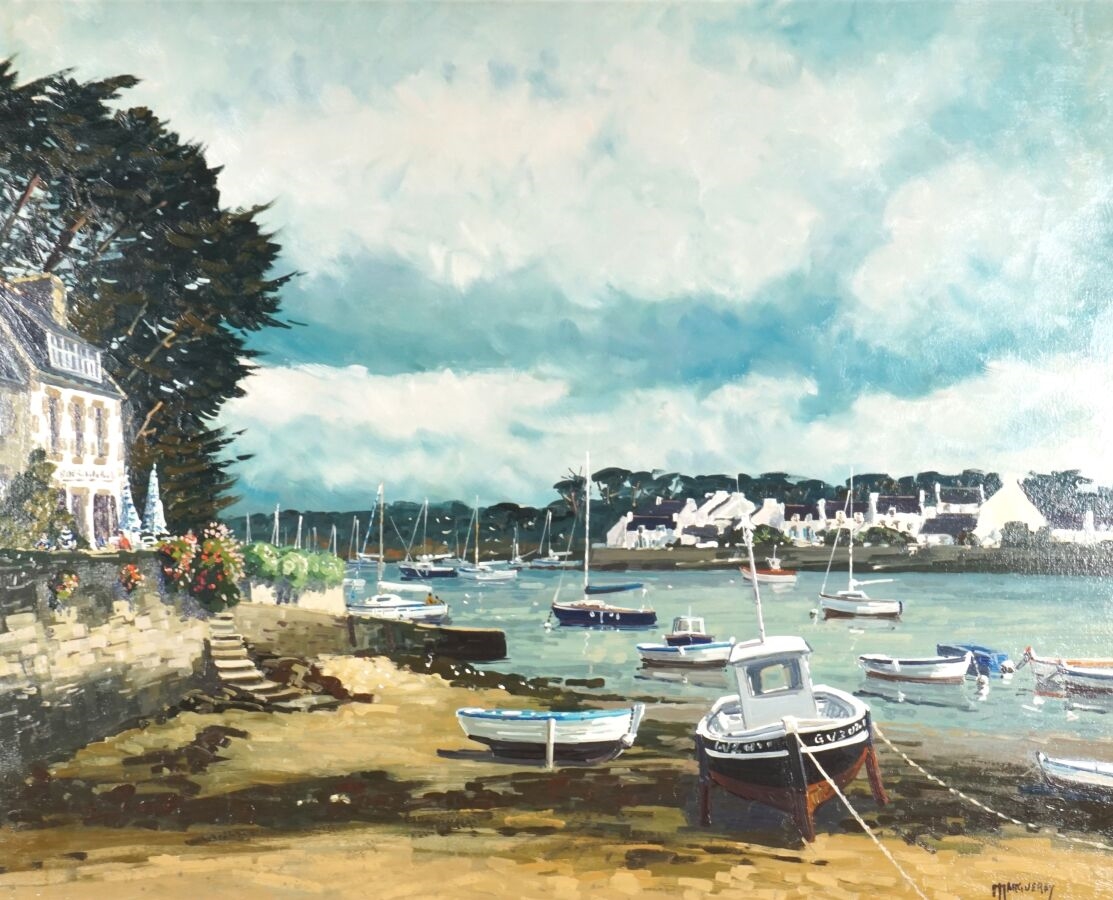 Michel Margueray | Sainte-Marine, marée basse sur la cale | MutualArt