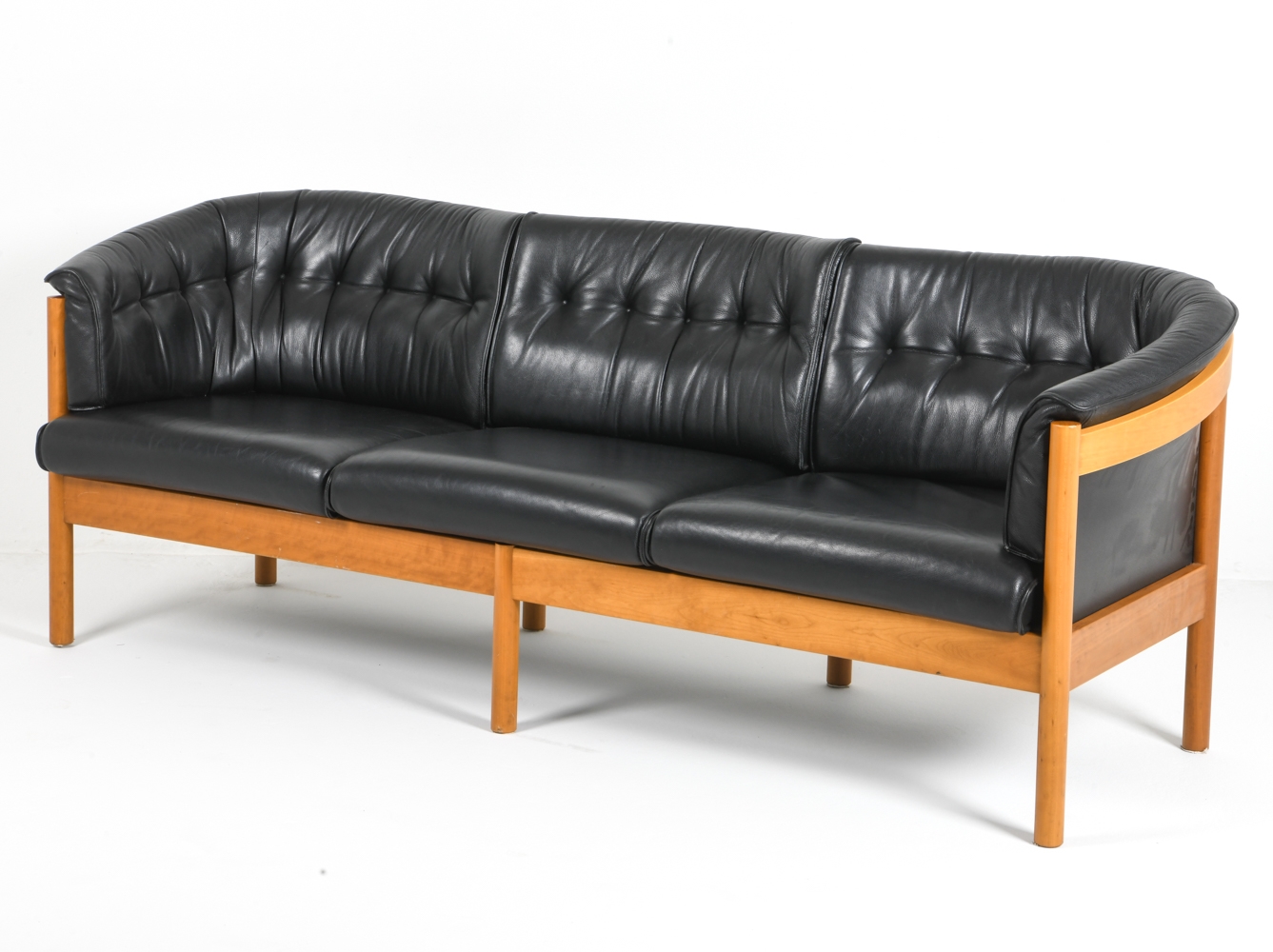 Arne Vodder | Danish Beech & Leather Sofa C. 1960s (Circa 1960s ...