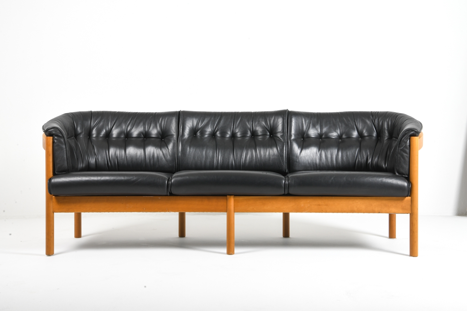 Arne Vodder | Danish Beech & Leather Sofa C. 1960s (Circa 1960s ...