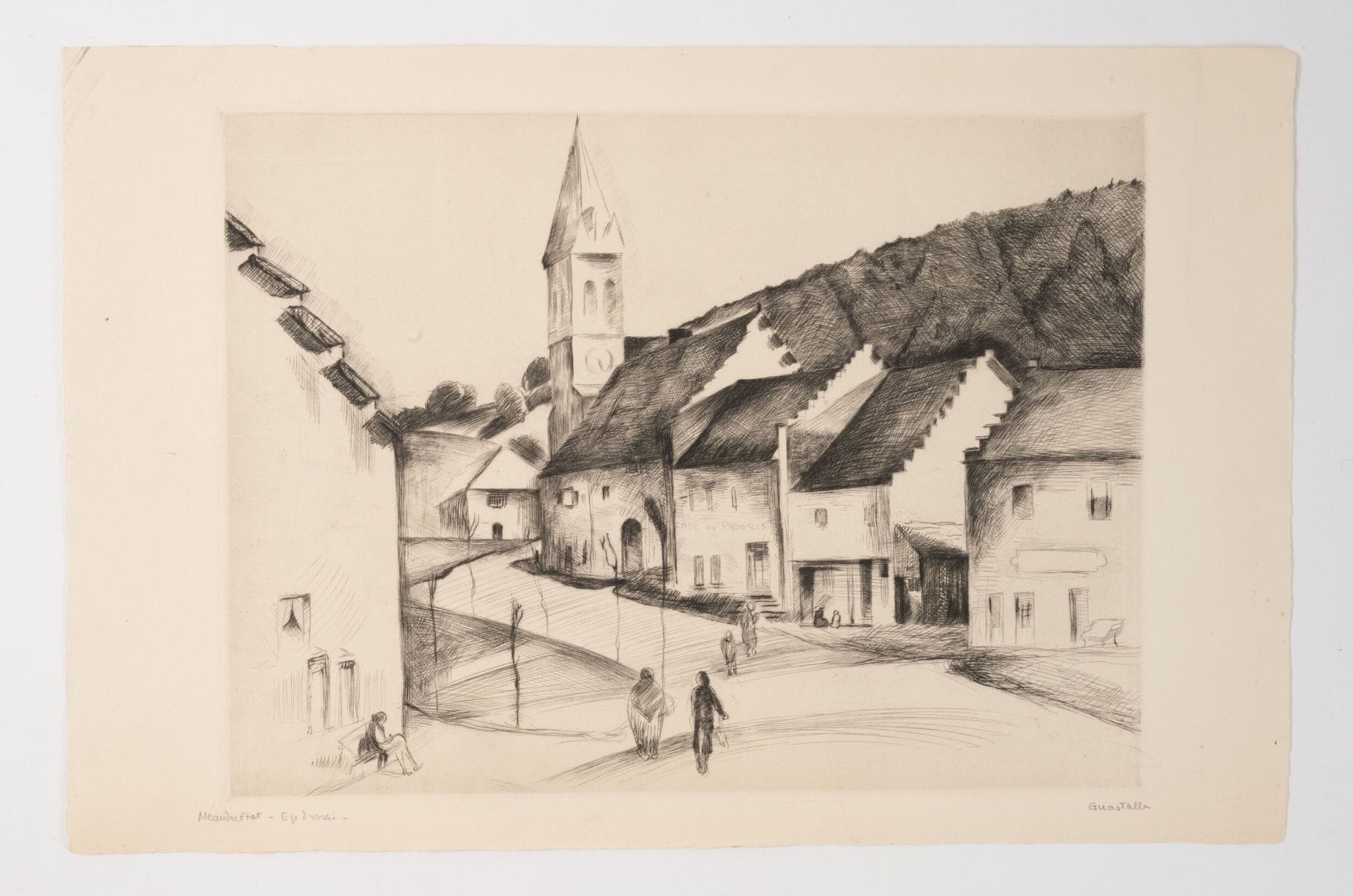 Pierre Guastalla | Suite of four etchings on paper (1945) | MutualArt