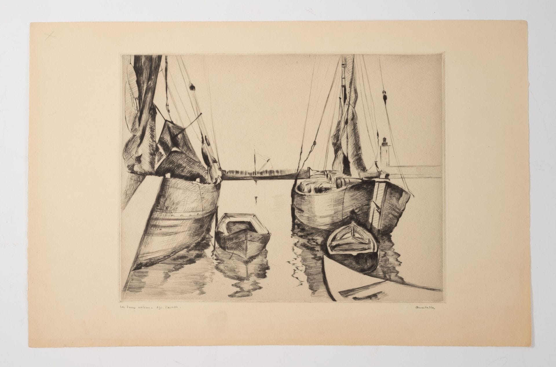 Pierre Guastalla | Suite of four etchings on paper (1945) | MutualArt