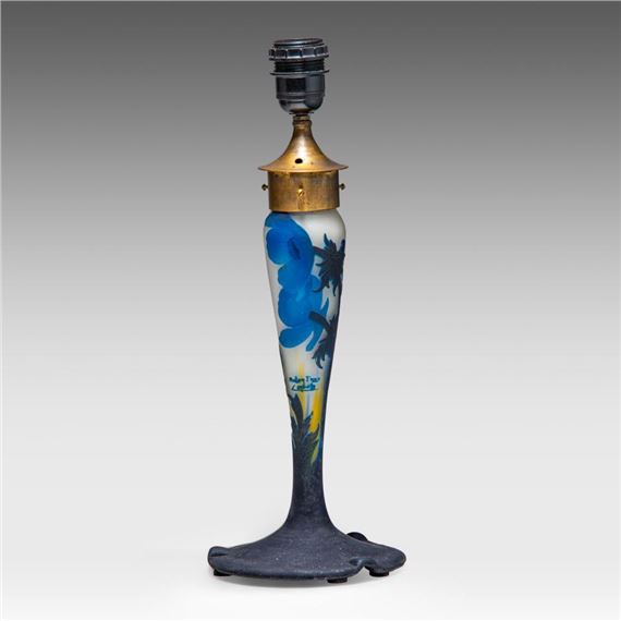 Muller Freres | The base of an Art Nouveau cameo glass floral decorated ...