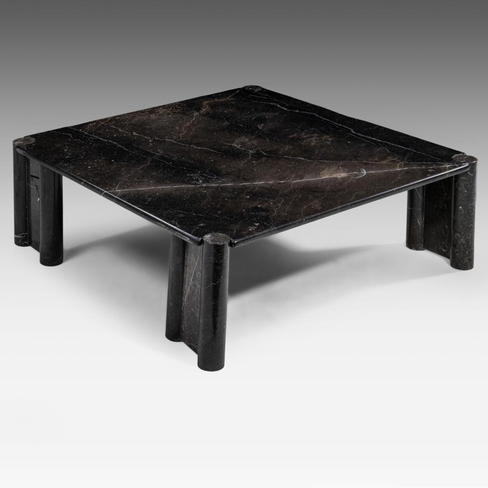 Gae Aulenti | A dark marble 'Jumbo' coffee table by Gae Aulenti for ...