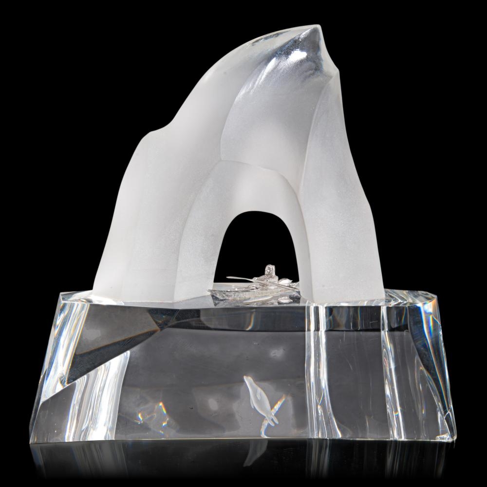 James Houston | A Steuben engraved glass and sterling silver 'Ice ...