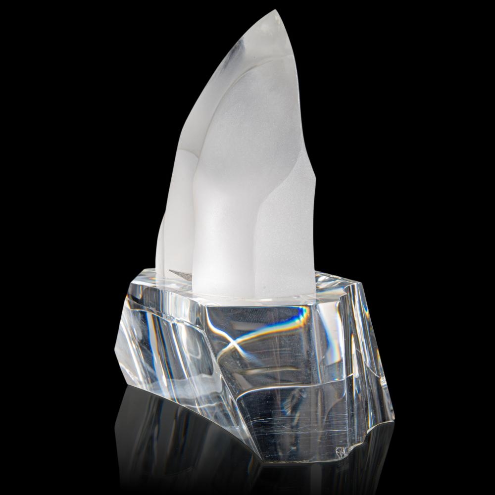 James Houston | A Steuben engraved glass and sterling silver 'Ice ...