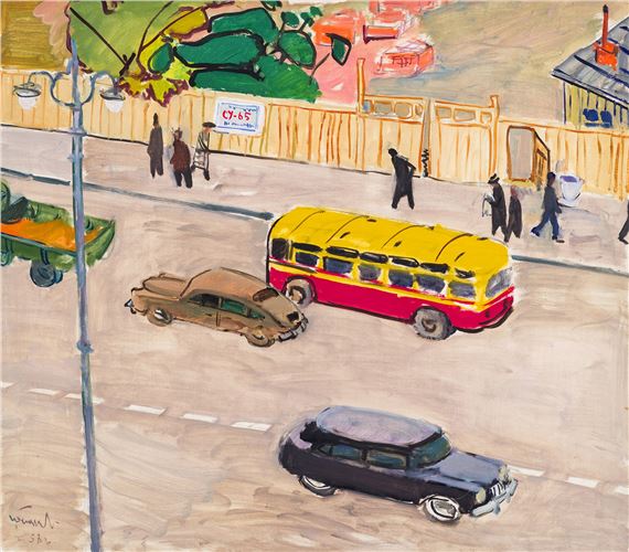Valentin Ivanovich Polyakov | Moscow street (1958) | MutualArt