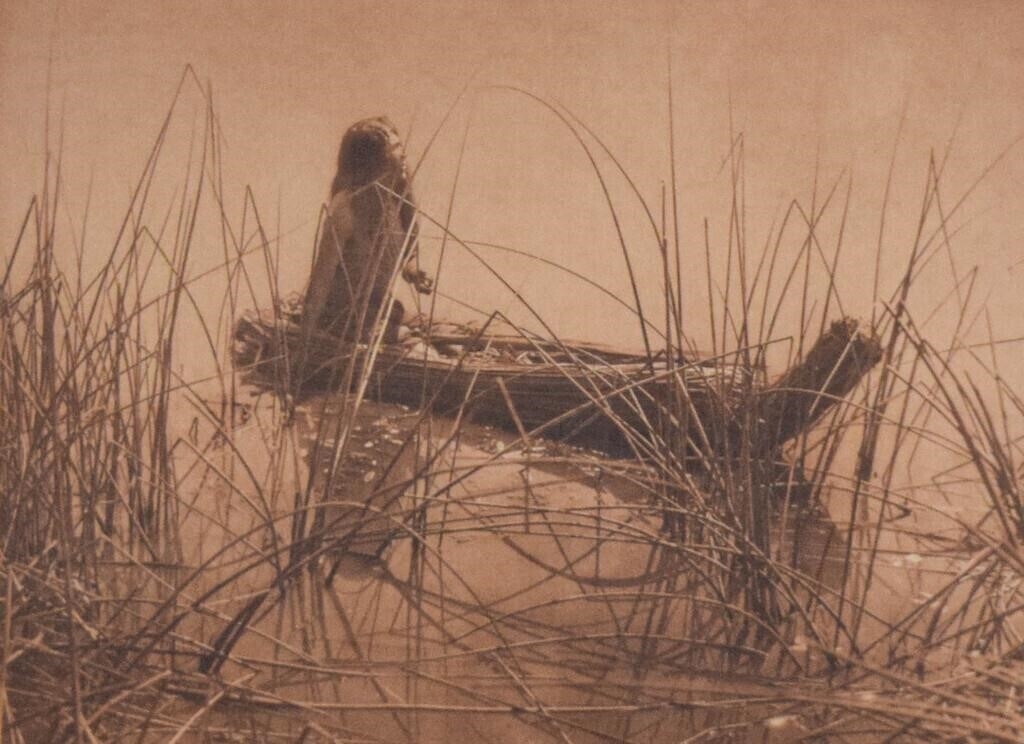 Edward S. Curtis | Canoe of Tules-Pomo, plate 13 3/4 x 16 1/2, Paguate ...
