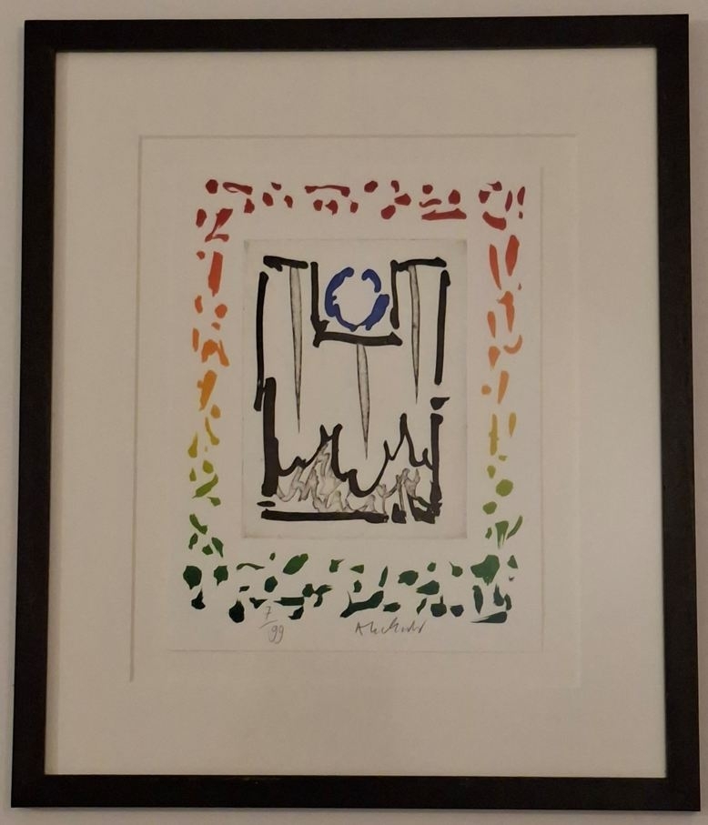 Pierre Alechinsky | Triad Bleue (2013) | MutualArt