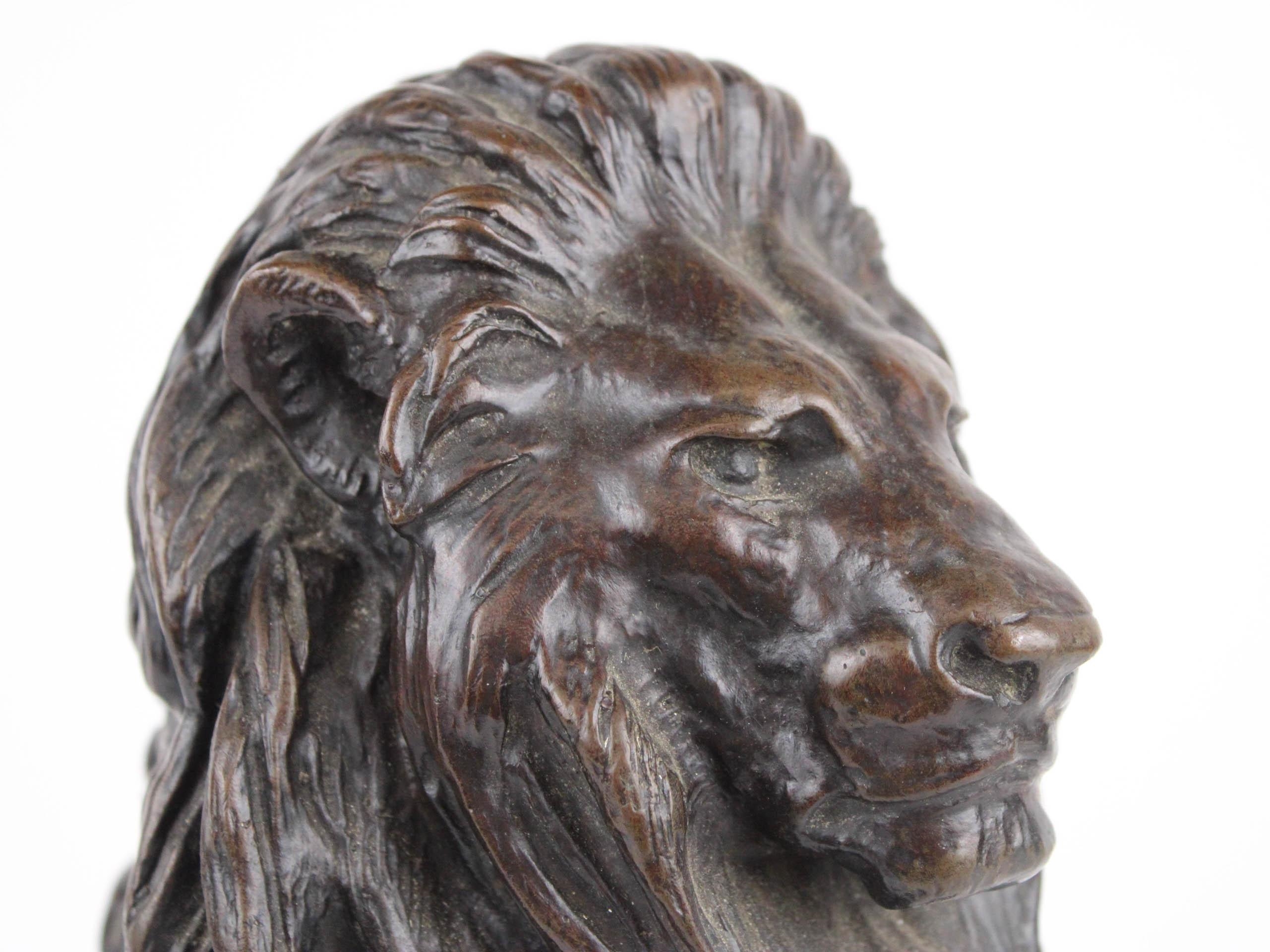 Antoine-Louis Barye | Sitting Lion Number 2 (1847) | MutualArt