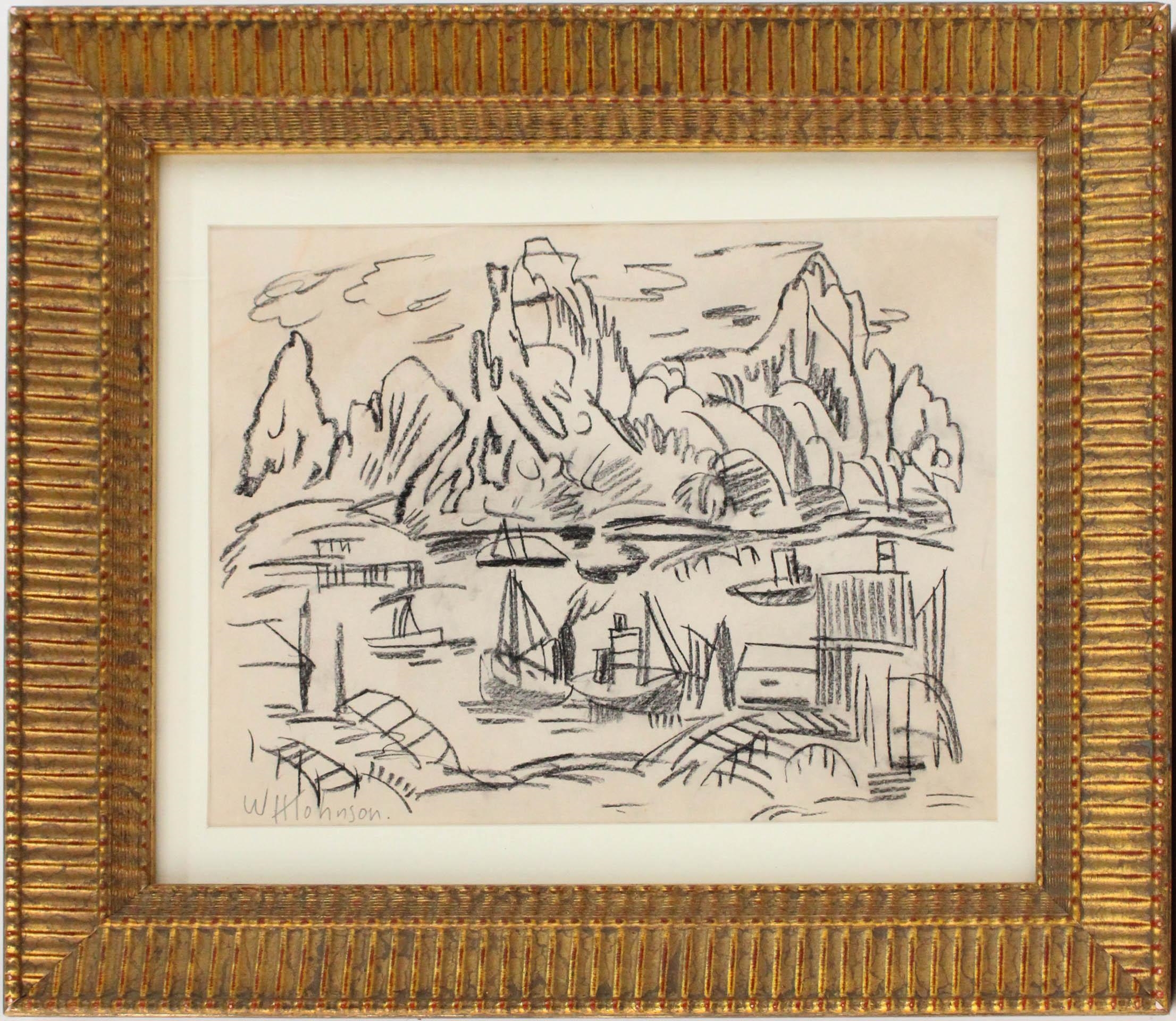 William H. Johnson | Harbor Scene | MutualArt