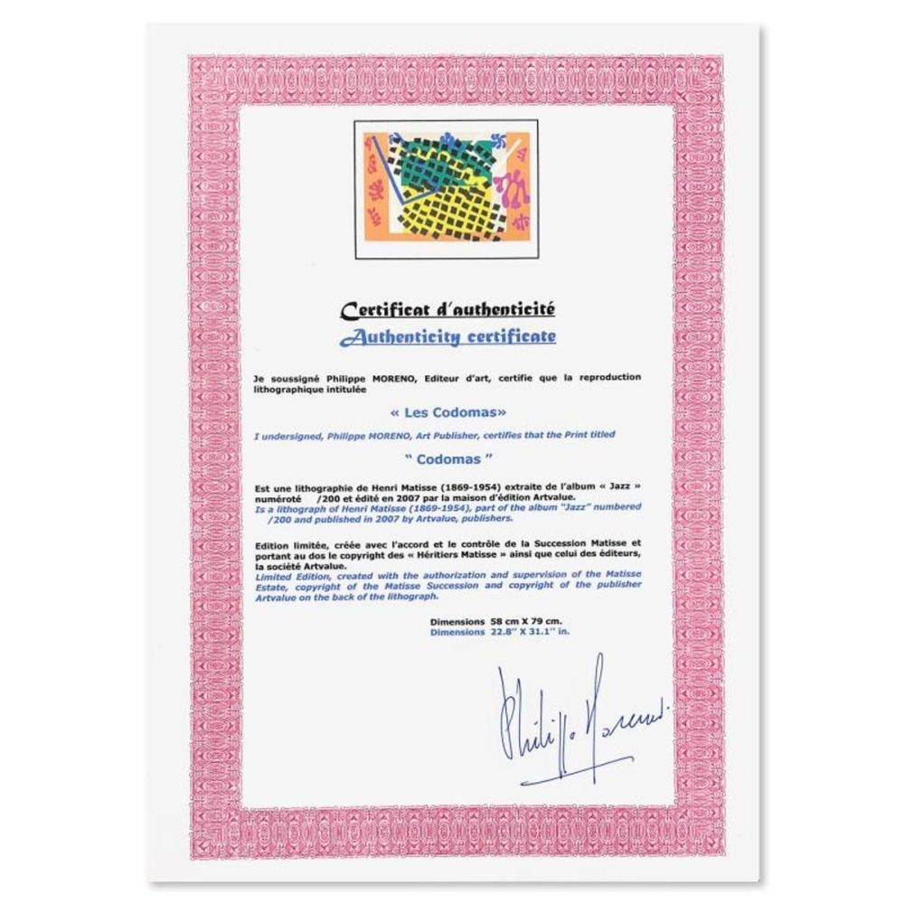 Henri Matisse | Les Codomas | MutualArt