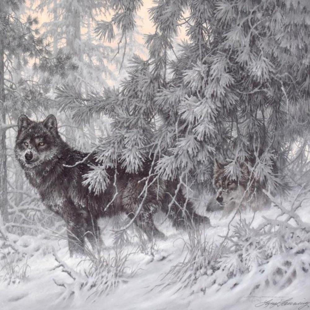 Larry Fanning | Phantom of the North - Wolf (Small | MutualArt