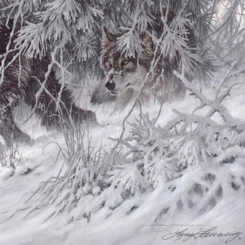 Larry Fanning | Phantom of the North - Wolf (Small | MutualArt