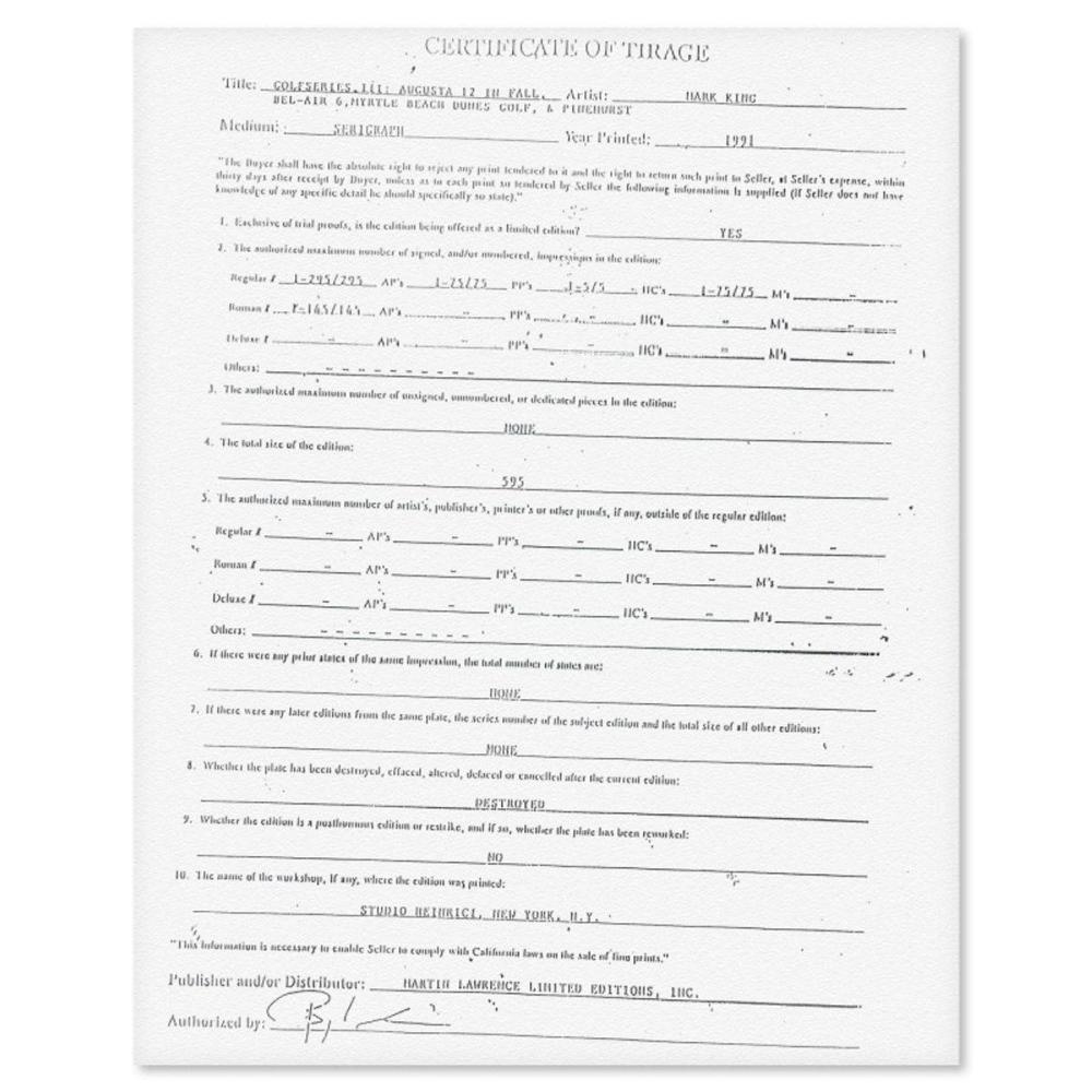 Mark King | Bel Air #6 (4 Up Golf | MutualArt