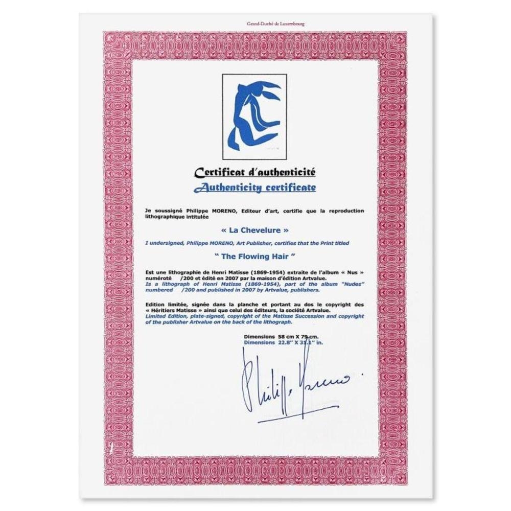 Henri Matisse | La Chevelure | MutualArt