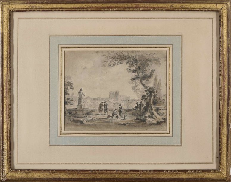 Hubert Robert | Roman landscape (1770) | MutualArt