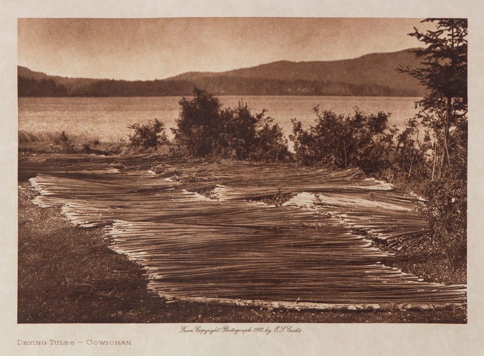 Edward S. Curtis | THE SUN LODGE - PIEGAN; DRYING TULES - COWICHAN ...